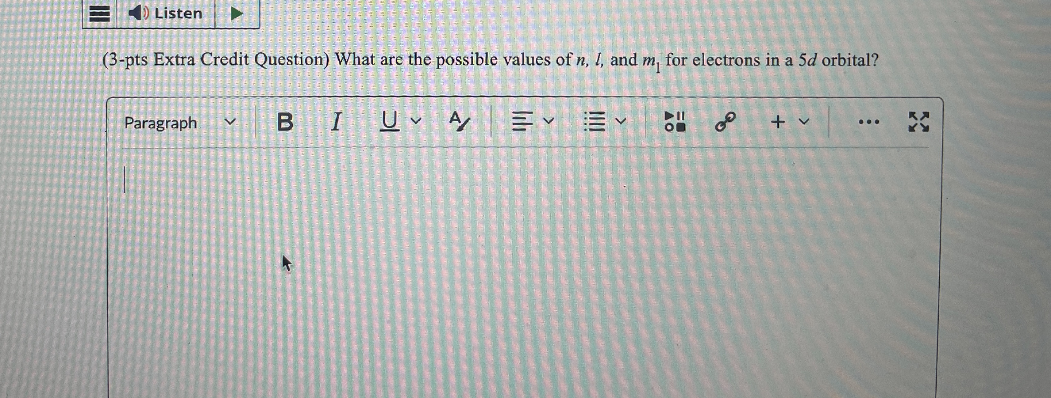 Solved (3-pts Extra Credit Question) ﻿What are the possible | Chegg.com