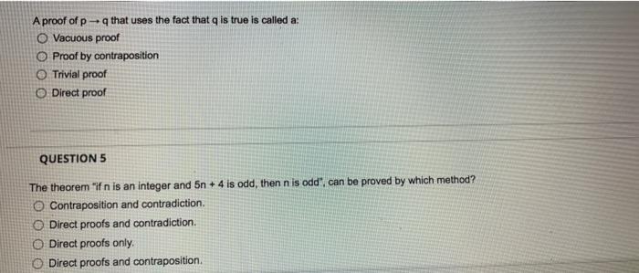 Solved A proof of pq that uses the fact that is true is | Chegg.com