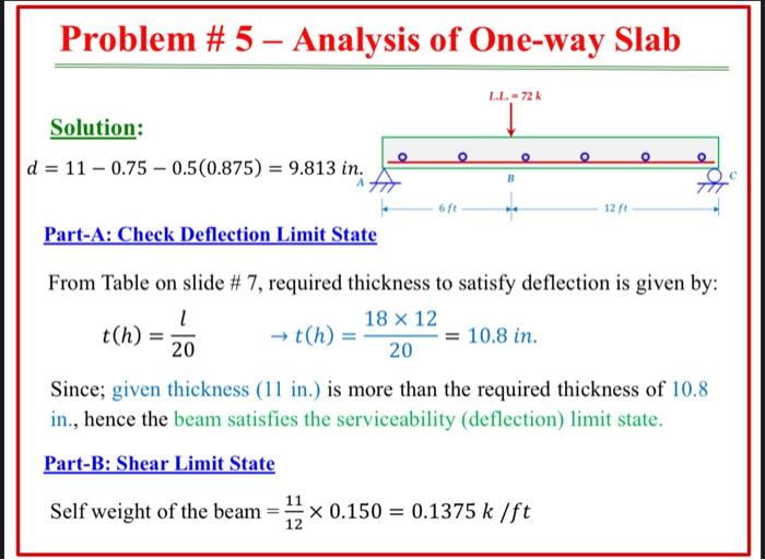 Solved Check if the slab shown in figure below can carry the | Chegg.com