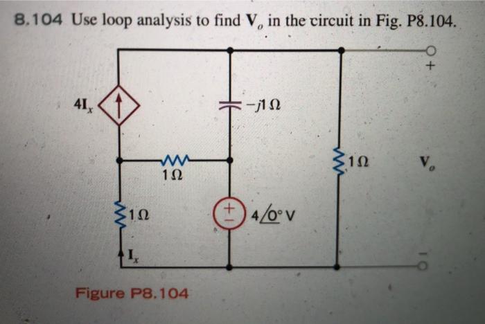 Solved 8.94 Find V, in the network in Fig. P8.94 using loop | Chegg.com