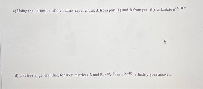 5. [20] a) Using the definition of the matrix | Chegg.com