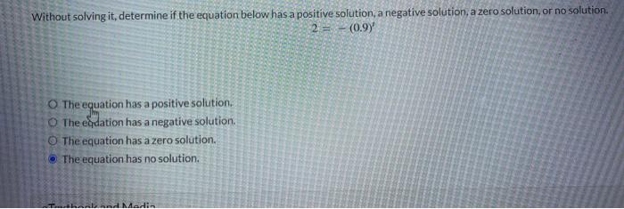 Solved Without solving it, determine if the equation below | Chegg.com