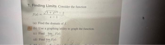 Solved please solve 7d algebraically without the use of a | Chegg.com