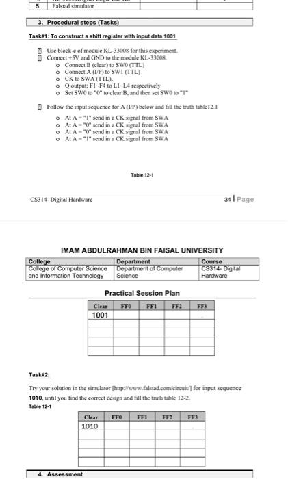 Solved 7. Use block-c of module KL-3300s for this experiment | Chegg.com