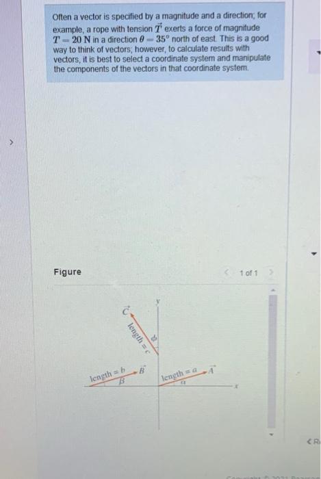 Solved Resolving Vector Components with Trigonometry Oh a | Chegg.com