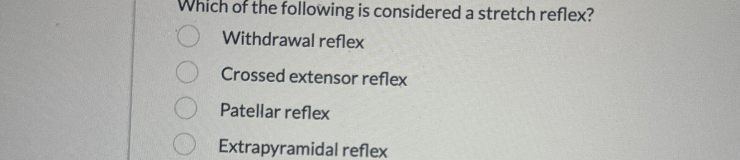 Solved Which of the following is considered a stretch | Chegg.com