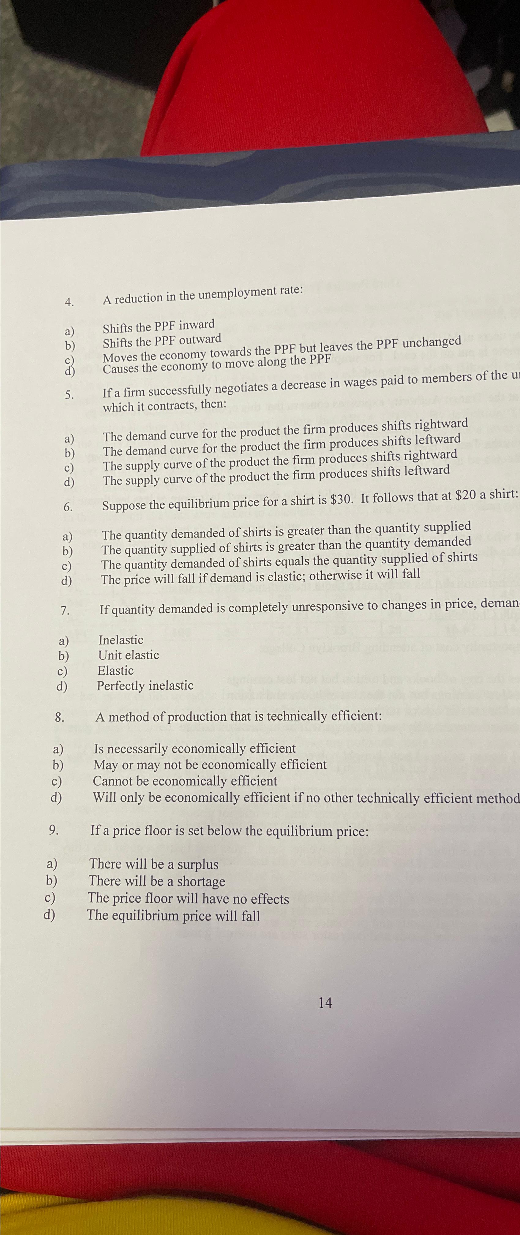 Solved A reduction in the unemployment rate:a) ﻿Shifts the | Chegg.com