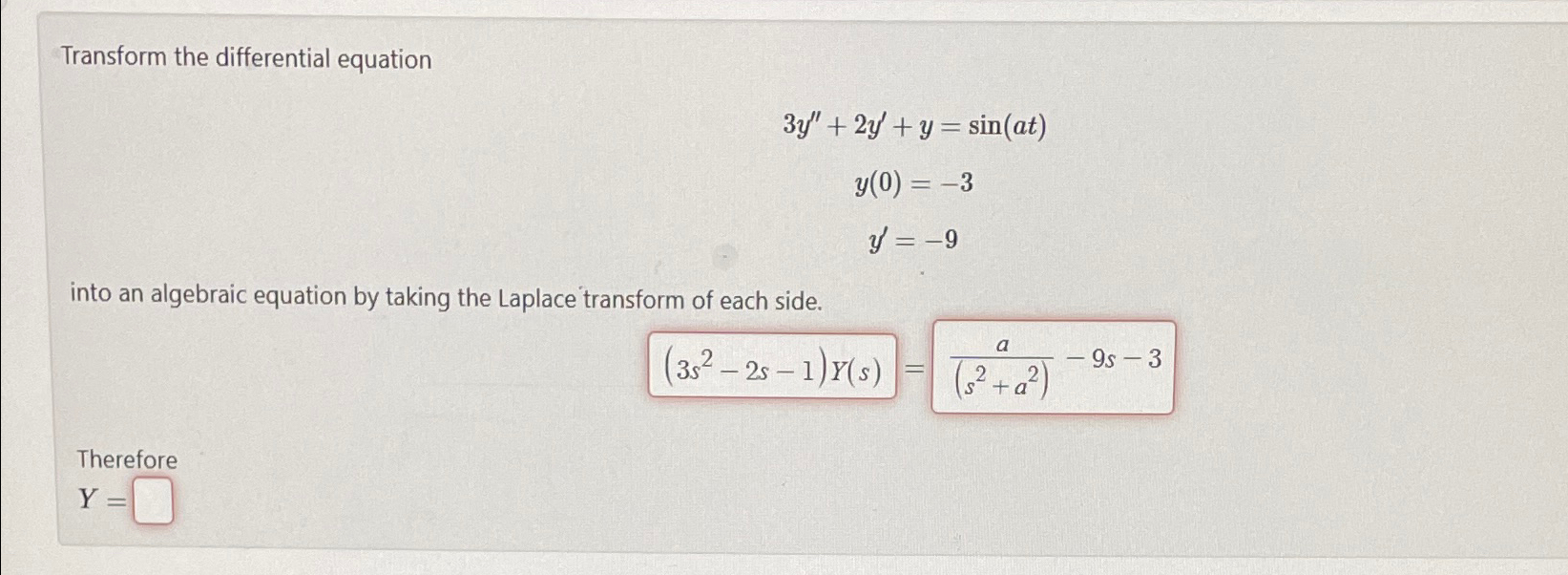 Solved Transform the differential | Chegg.com