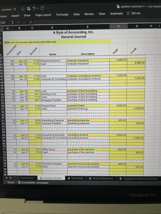 Solved hey! this is the cybertext accounting project and im | Chegg.com