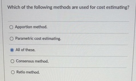 Solved Which of the following methods are used for cost | Chegg.com
