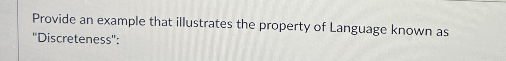 Solved Provide an example that illustrates the property of | Chegg.com