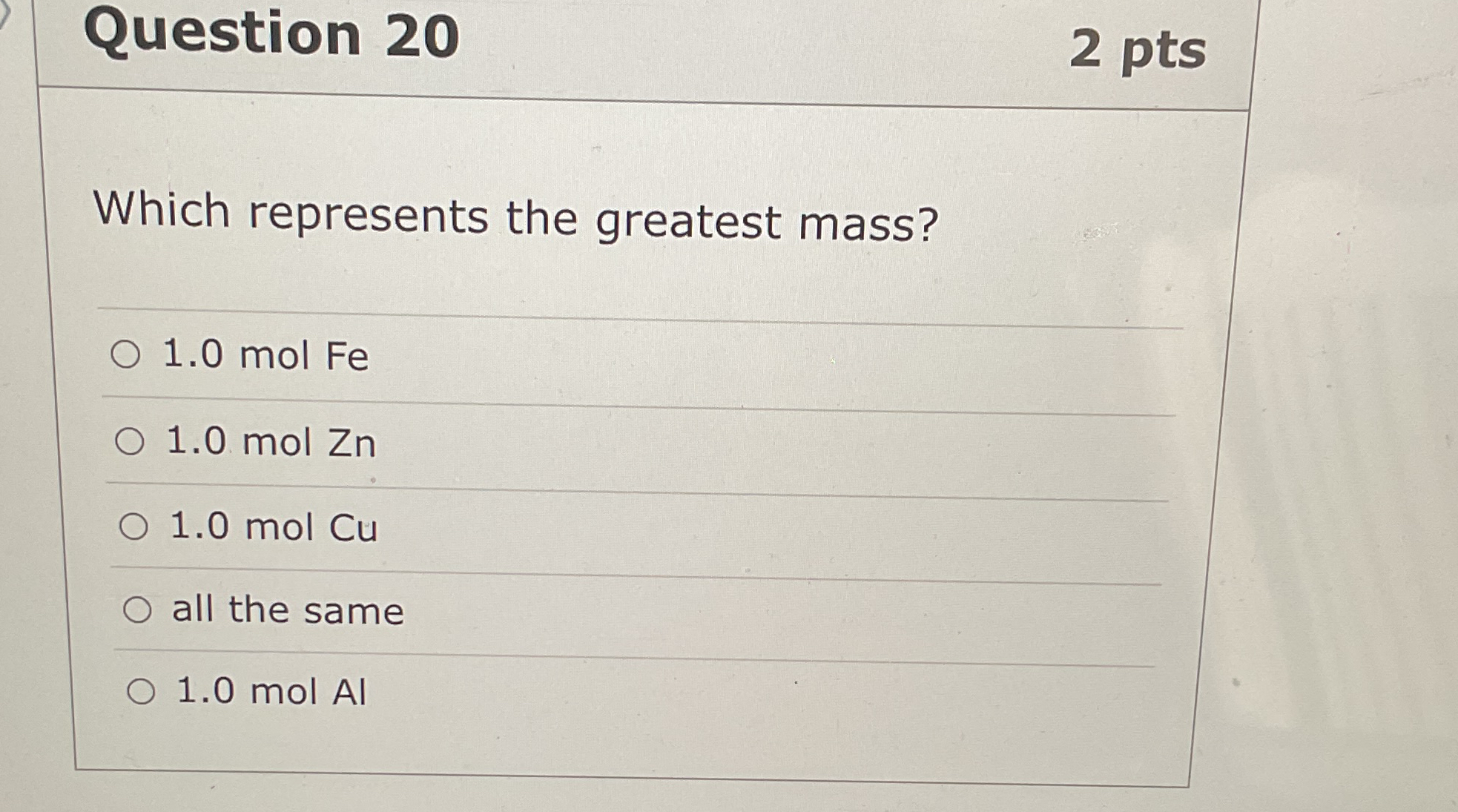 Solved Question 202 ptsWhich represents the greatest | Chegg.com Solved Question 202 ptsWhich represents the greatest | Chegg.com
