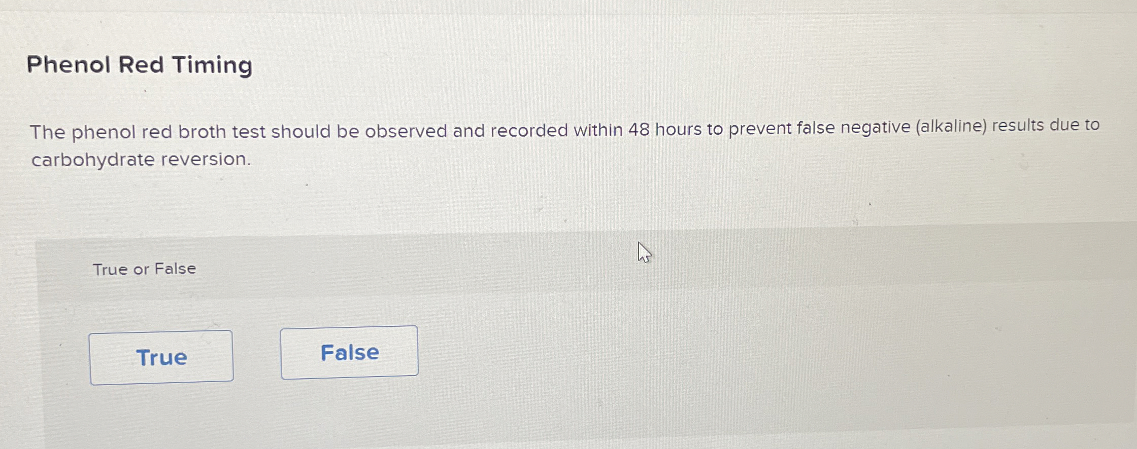 Solved Phenol Red TimingThe phenol red broth test should be | Chegg.com