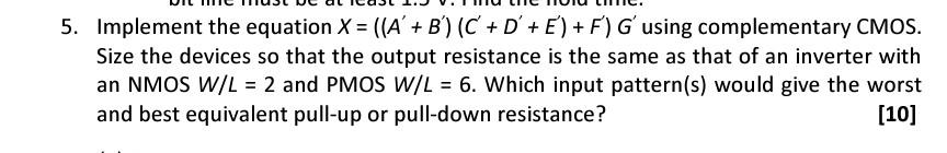 Solved Answer the following two questions related to vlsi | Chegg.com