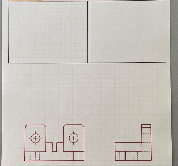 Solved Please provide the missing Top view, isometric | Chegg.com