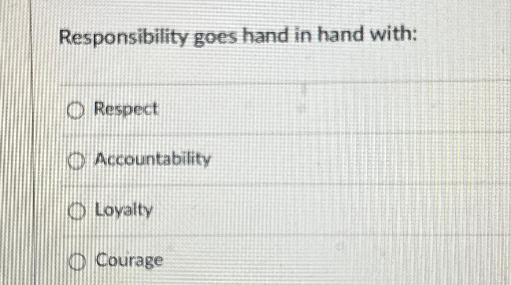 Solved Responsibility goes hand in hand | Chegg.com