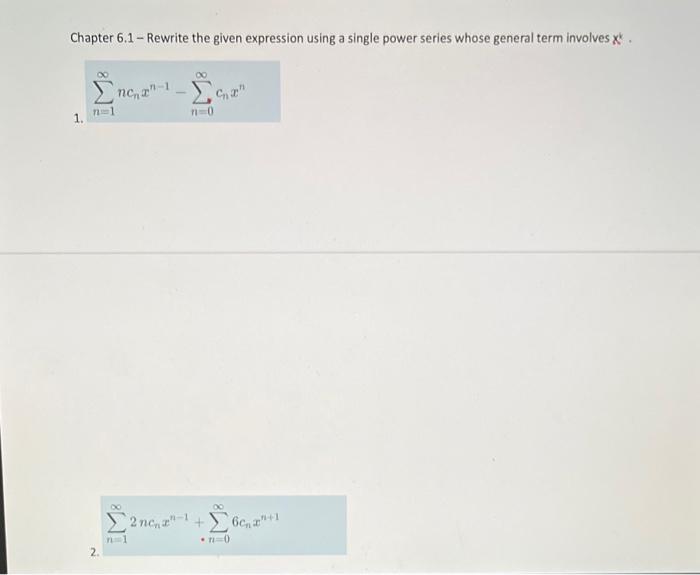 Solved Chapter 6.1 - Rewrite the given expression using a | Chegg.com