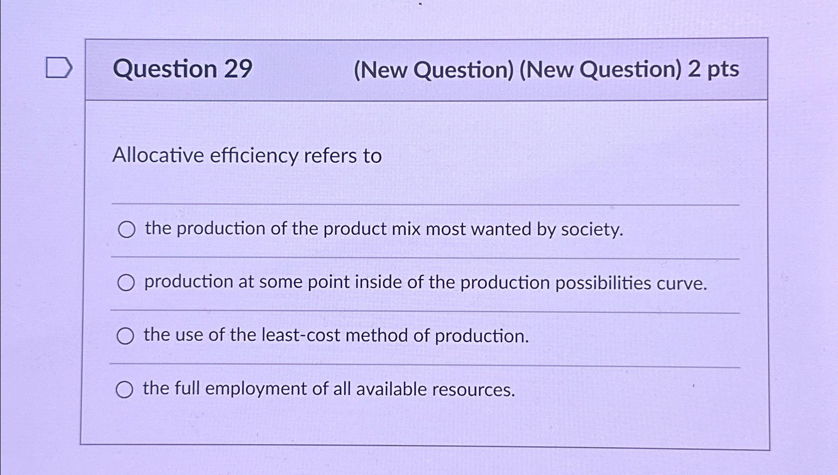 Solved Question 29(New Question) (New Question) 2 | Chegg.com