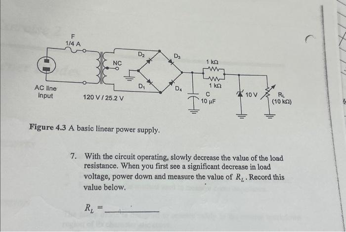 Solved AC line input F 1/4 A 120 V/ 25.2 V NC R₁ D₂ Figure | Chegg.com