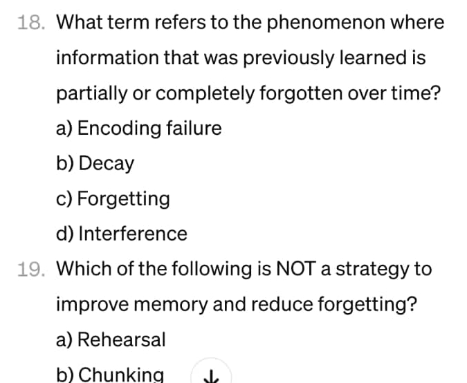 Solved What term refers to the phenomenon where information | Chegg.com