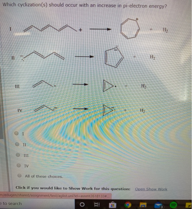 Solved Which cyclization(s) should occur with an increase in | Chegg.com