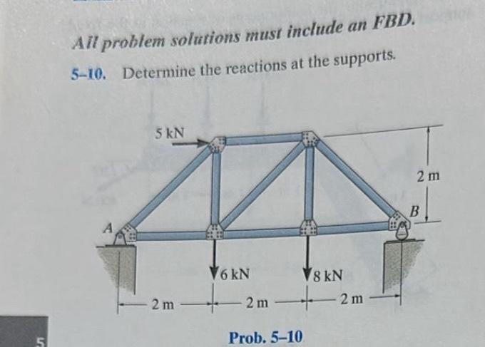 Solved All problem solutions must include an FBD. 5-10. | Chegg.com
