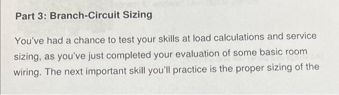 Solved Part 3: Branch-Circuit Sizing You've had a chance to | Chegg.com