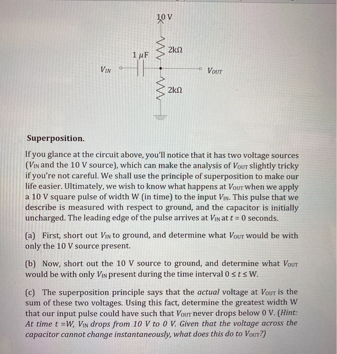 Solved 32k1 1 uF > - VOUT 32k1 Superposition If you glance | Chegg.com