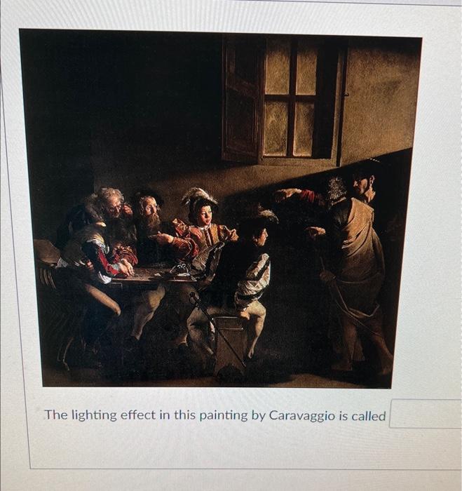 The lighting effect in this painting by Caravaggio is | Chegg.com