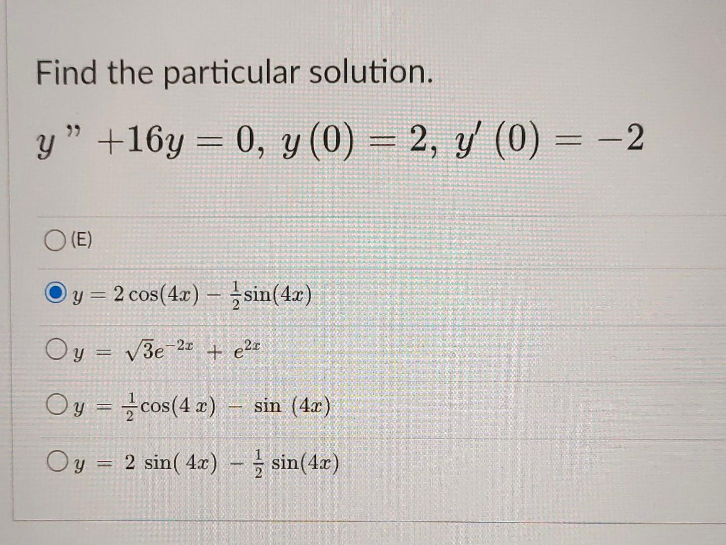 Solved If the complementary solution of the equation: | Chegg.com