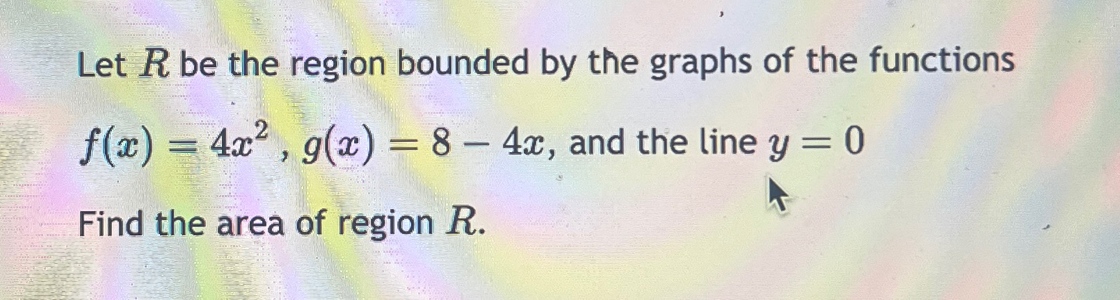 Solved Let R ﻿be the region bounded by the graphs of the | Chegg.com