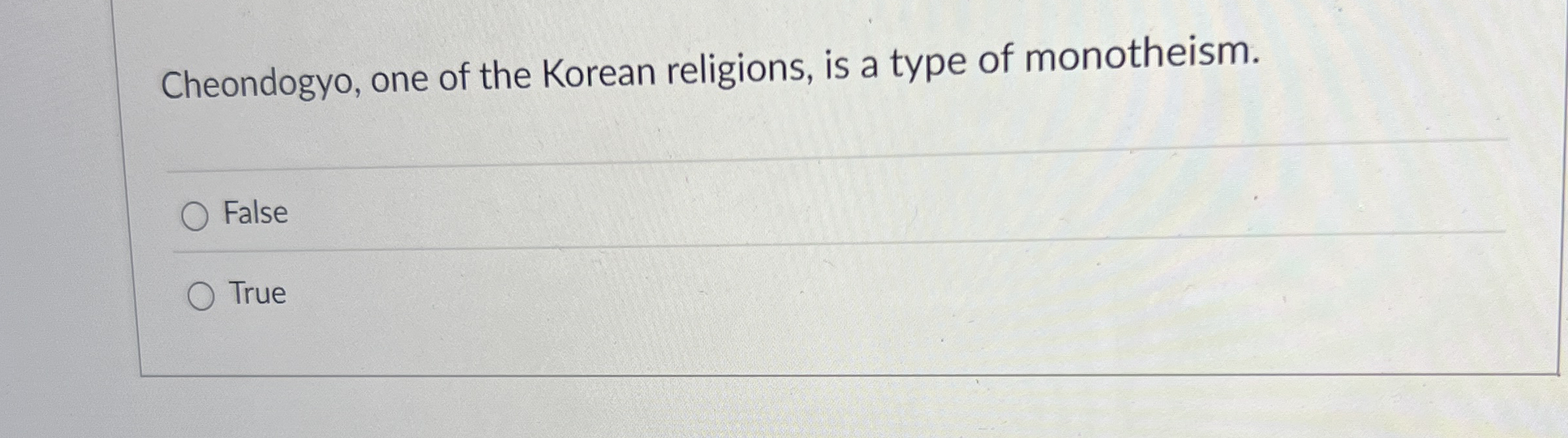 Solved Cheondogyo, one of the Korean religions, is a type of | Chegg.com
