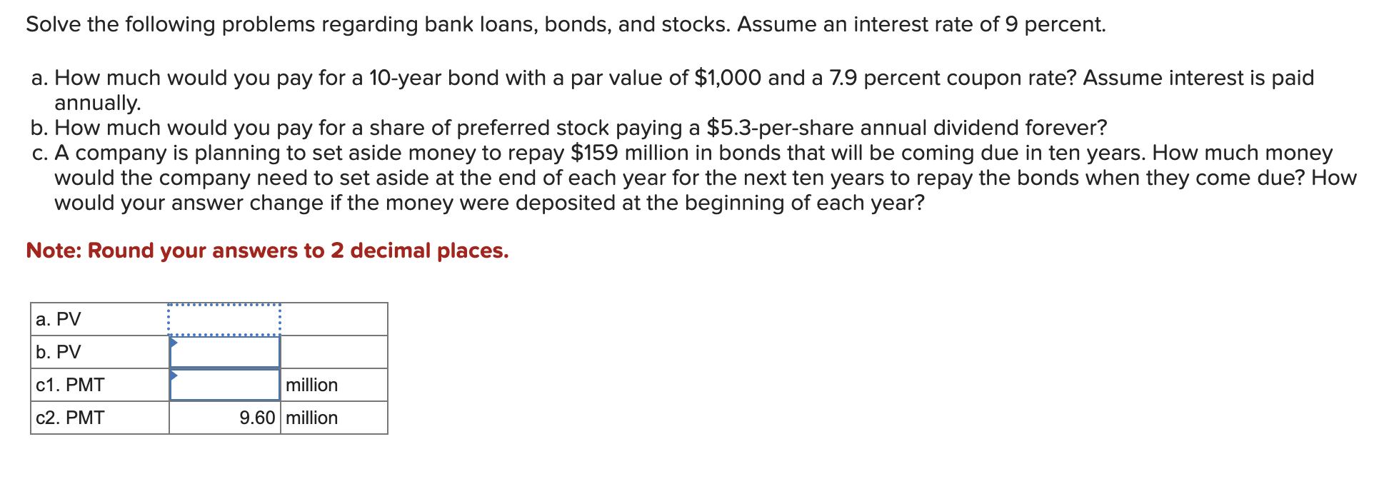 Solved Solve the following problems regarding bank loans, | Chegg.com