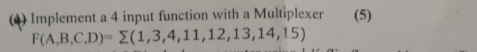 Solved Complete Truth Table, K-Map and Multiplexer Diagram | Chegg.com