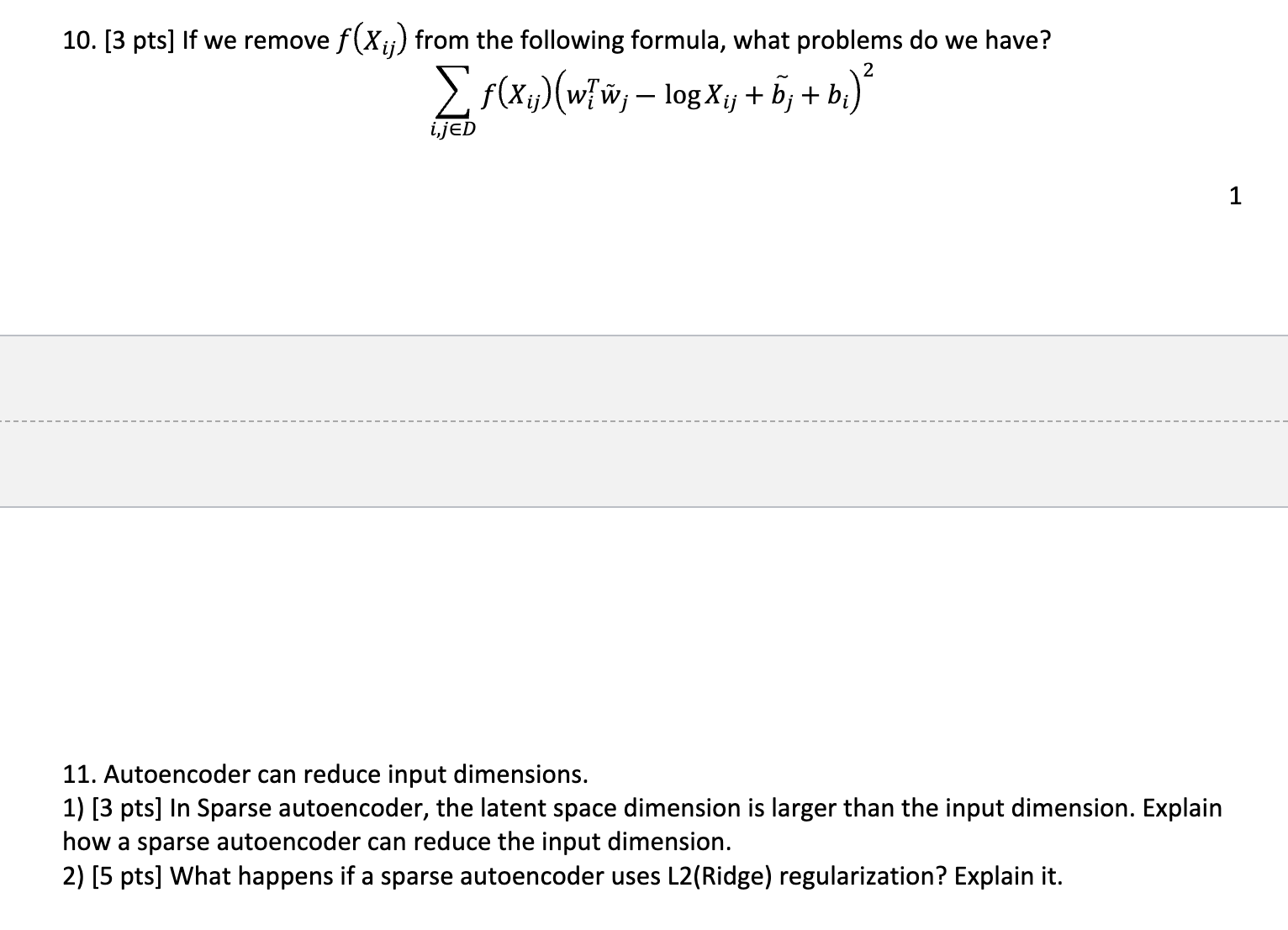 Solved [3 ﻿pts] ﻿If we remove f(xij) ﻿from the following | Chegg.com