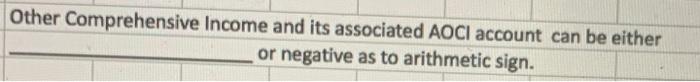 Solved Other Comprehensive Income and its associated AOCI | Chegg.com