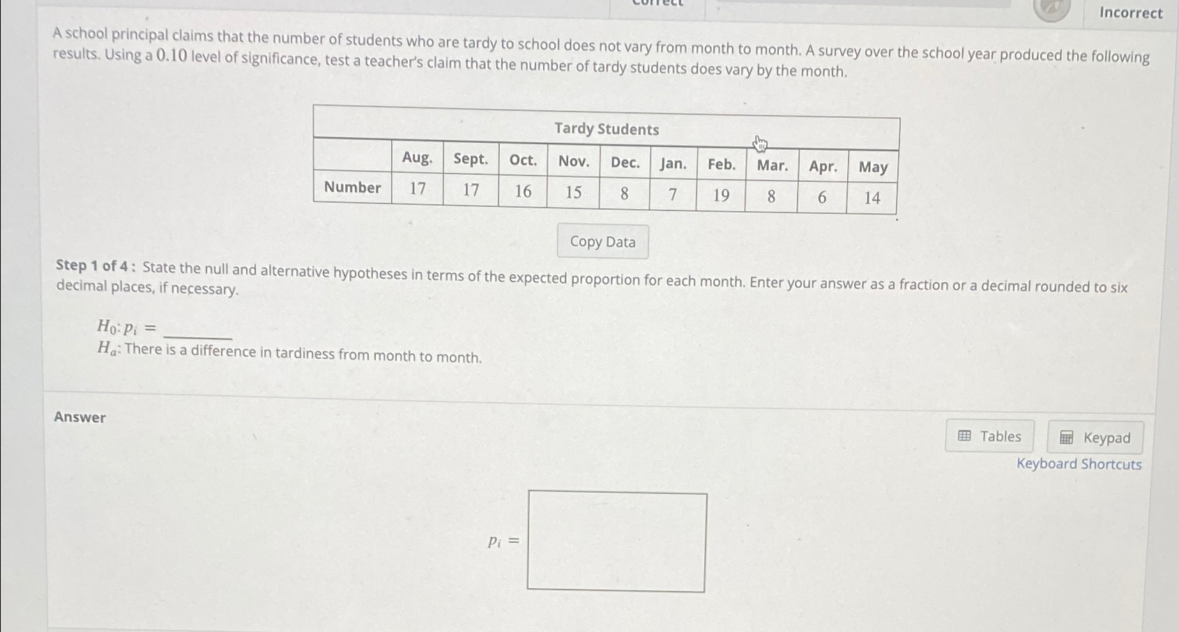 Solved A school principal claims that the number of students | Chegg.com