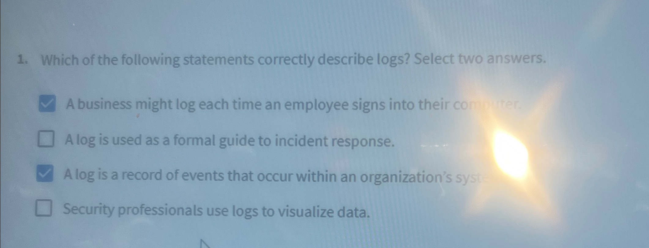 Solved Which of the following statements correctly describe | Chegg.com