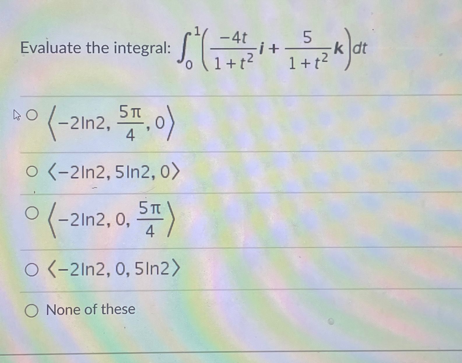 Solved Evaluate the integral: | Chegg.com