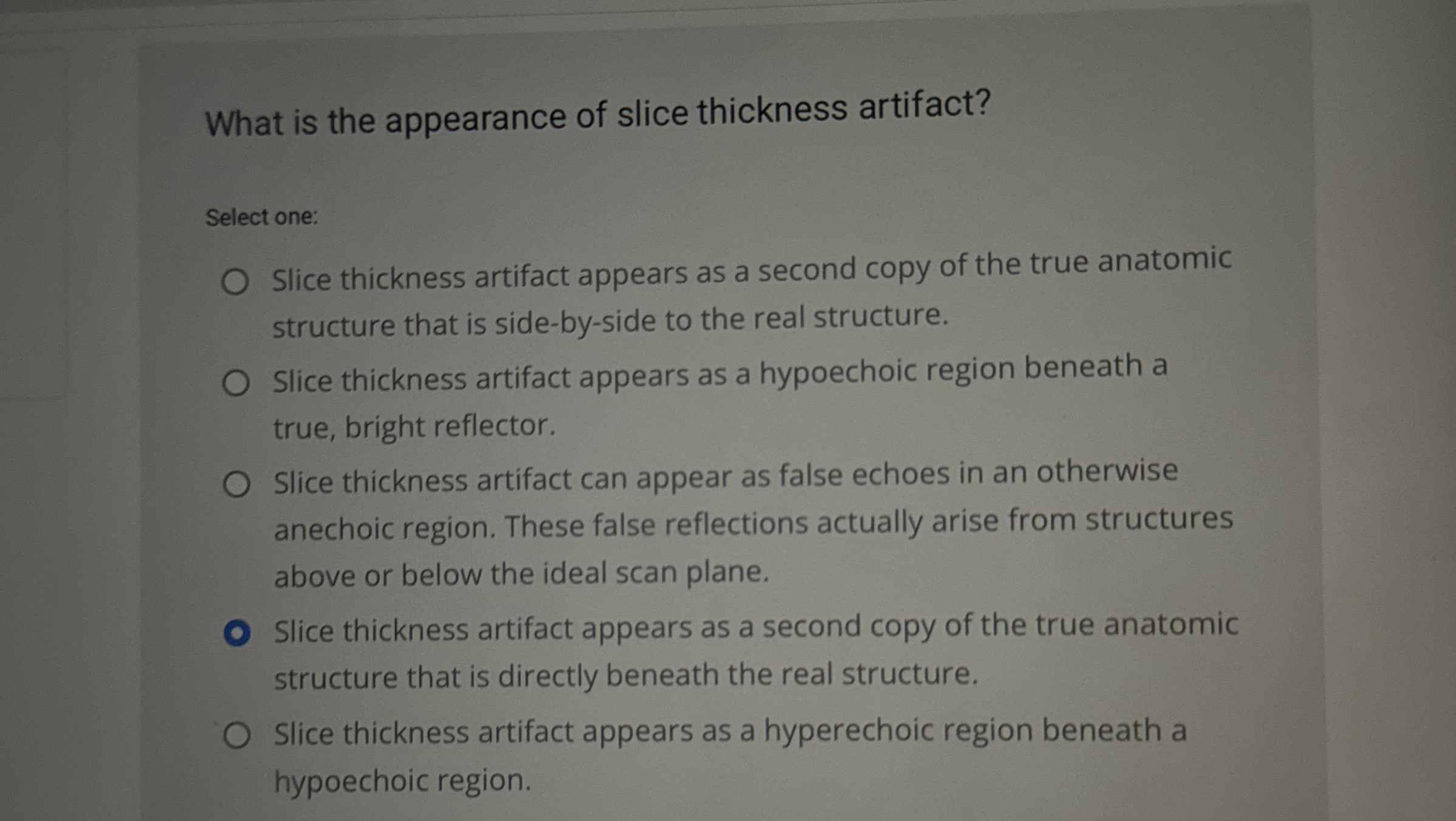 Solved What is the appearance of slice thickness | Chegg.com