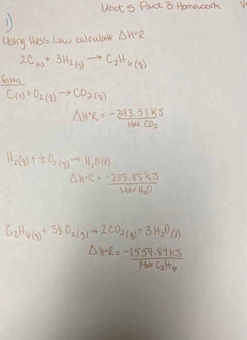 Solved Calculate the (Delta)H of reaction 2C(s) + | Chegg.com