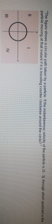 Solved "The figure shows a circular path taken by a | Chegg.com
