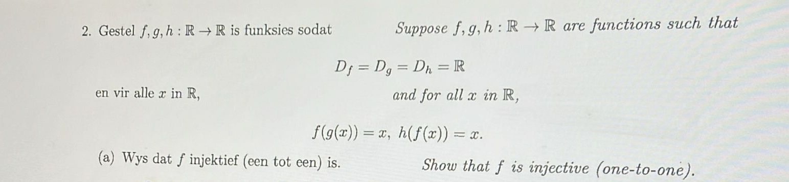 Solved Gestel f,g,h:R→R ﻿is funksies sodatSuppose f,g,h:R→R | Chegg.com