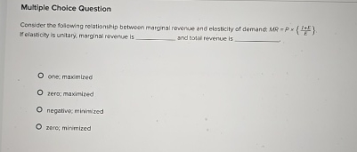 Multiple Choice QuestionConsider the following | Chegg.com