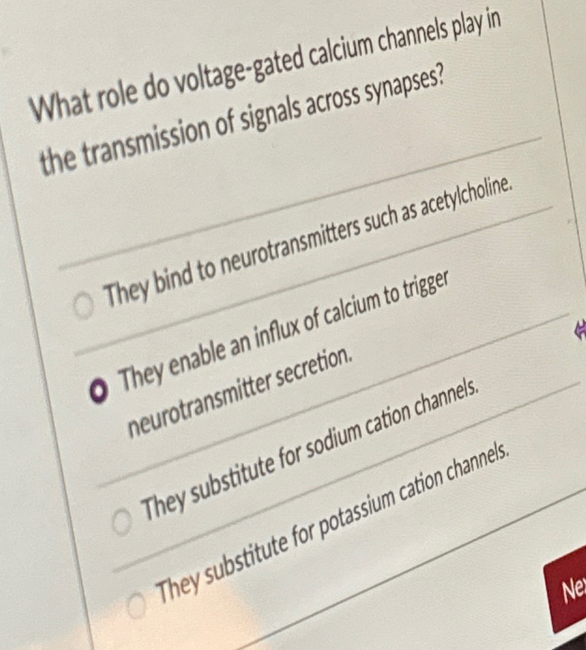 Solved What role do voltage-gated calcium channels play in | Chegg.com