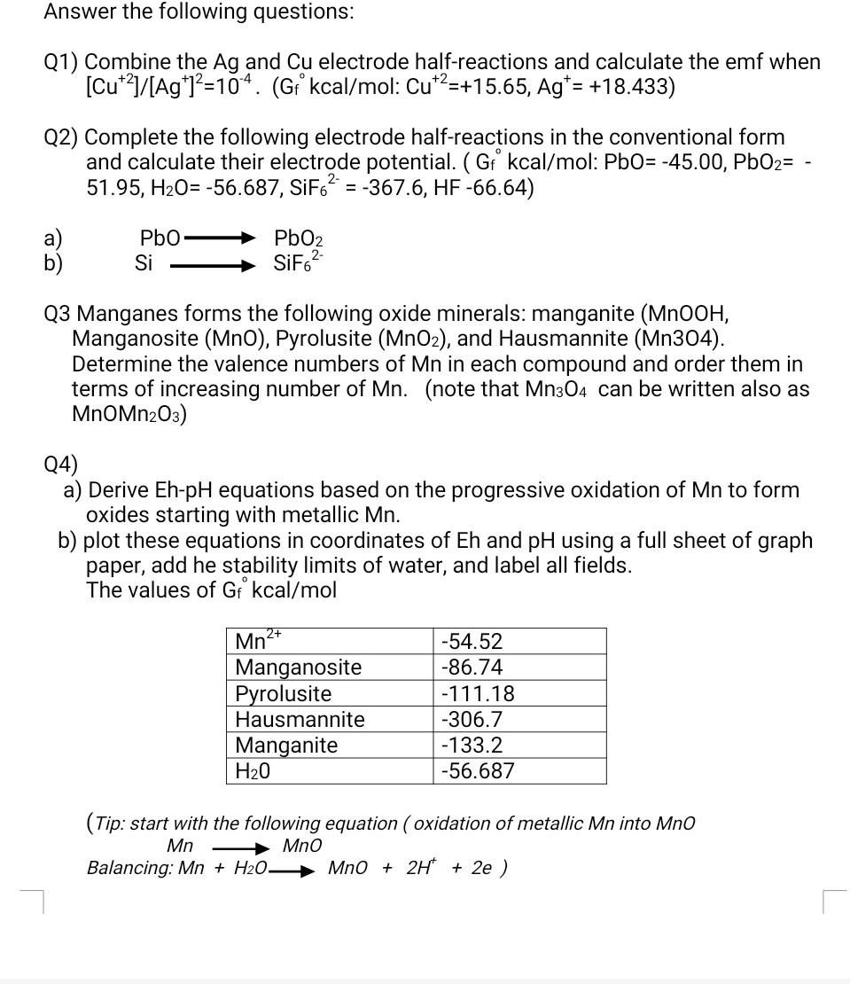 Solved Answer the following questions: Q1) Combine the Ag | Chegg.com