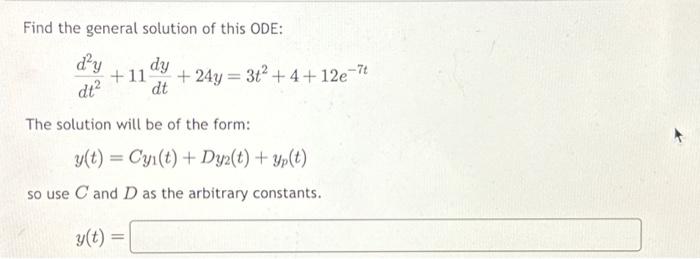 Solved Find the general solution of this ODE: \\[ | Chegg.com