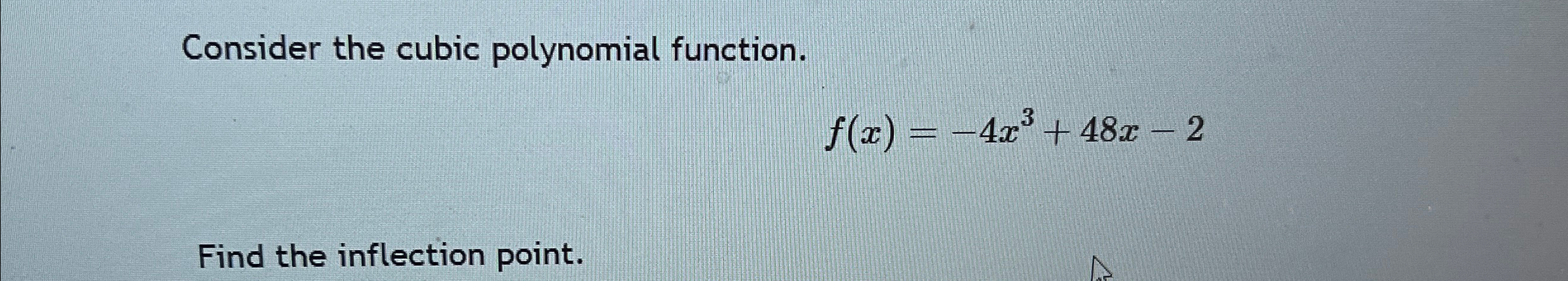 Solved Consider the cubic polynomial | Chegg.com