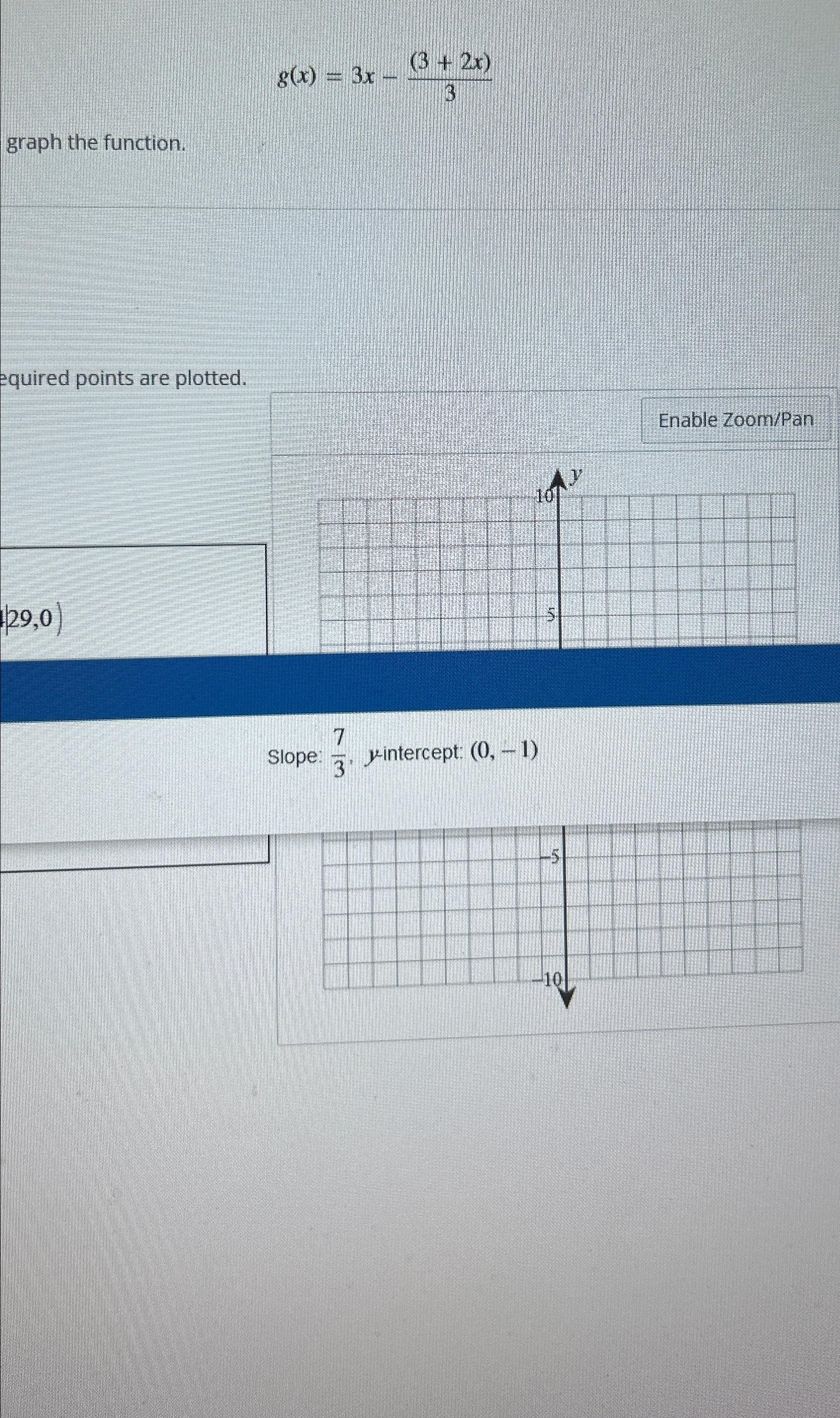 Solved g(x)=3x-(3+2x)3graph the function.quired points are | Chegg.com