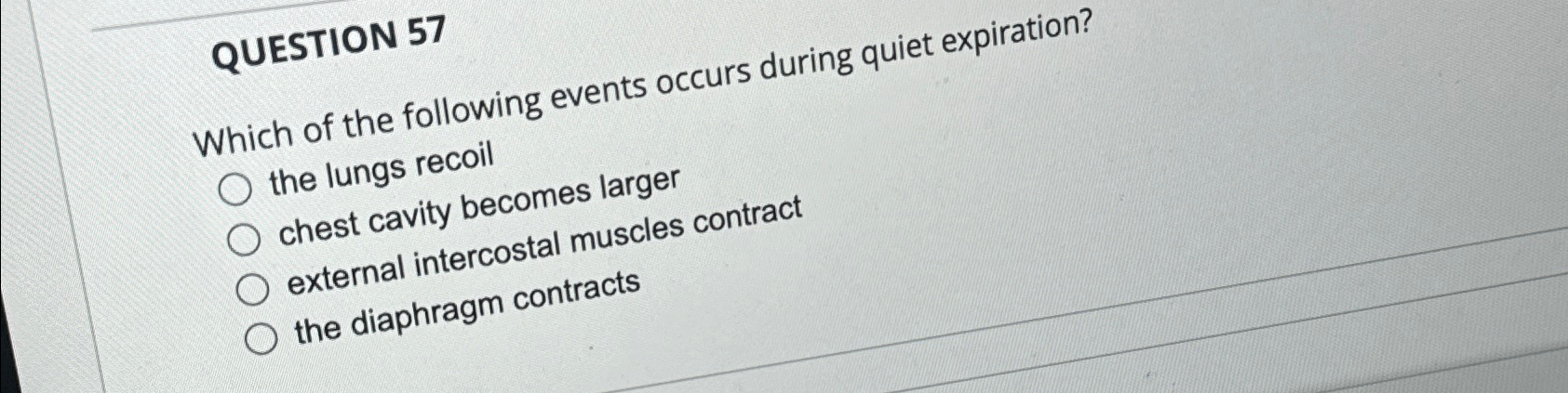 Solved QUESTION 57Which of the following events occurs | Chegg.com